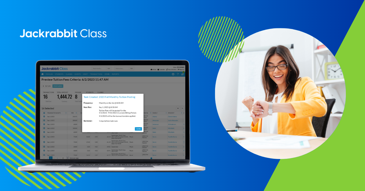 Save Time with Automated Tuition Posting | Jackrabbit Class