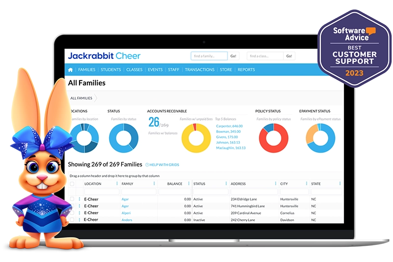 Cheerleading Management Software | Jackrabbit Class
